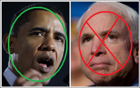 Obama vs. McCain | Courtesy of Google Image Search – The Megaphone